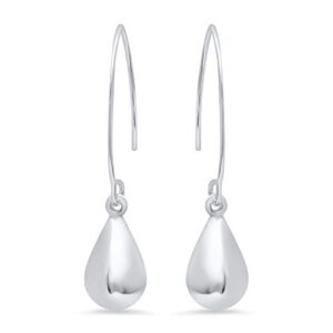 max + stone tear drop wire dangle earrings for women in 925 sterling silver with hook