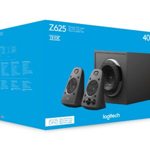 Logitech Z625 Powerful THX® Certified 2.1 Speaker System with Optical Input, black