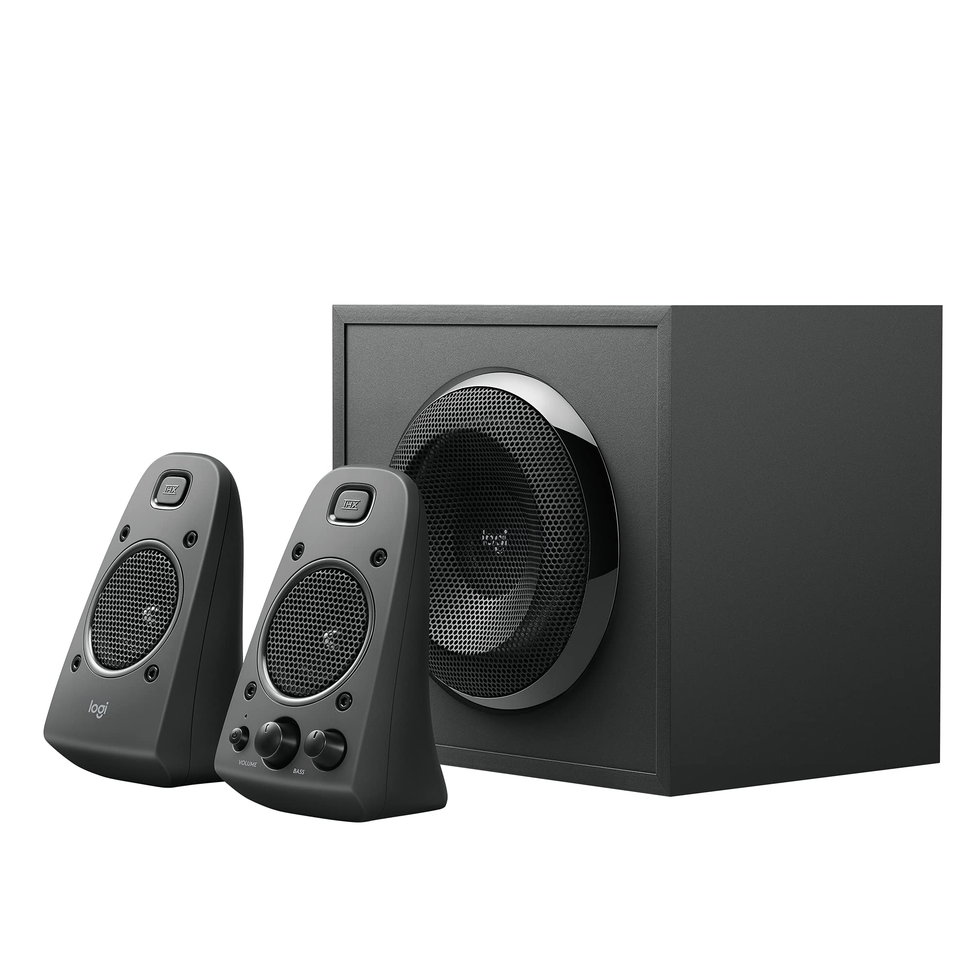 Logitech Z625 Powerful THX® Certified 2.1 Speaker System with Optical Input, black