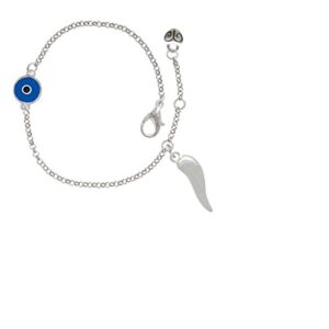 good luck italian horn delicate evil eye bracelet