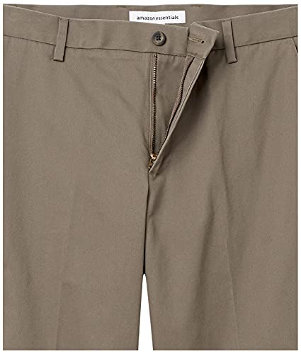 Amazon Essentials Men's Classic-Fit Wrinkle-Resistant Flat-Front Chino Pant (Available in Big & Tall), Taupe, 40W x 30L