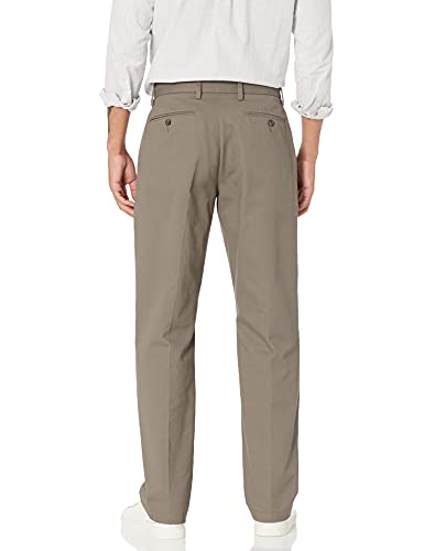 Amazon Essentials Men's Classic-Fit Wrinkle-Resistant Flat-Front Chino Pant (Available in Big & Tall), Taupe, 40W x 30L