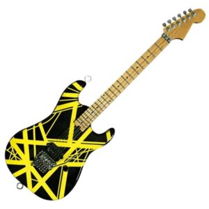 evh minature guitars evh black & yellow mini replica guitar van halen (evh002)