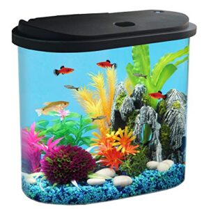 koller products aquaview 4.5-gallon aquarium starter kit with full filtration and led lighting - 7 dazzling colors to select