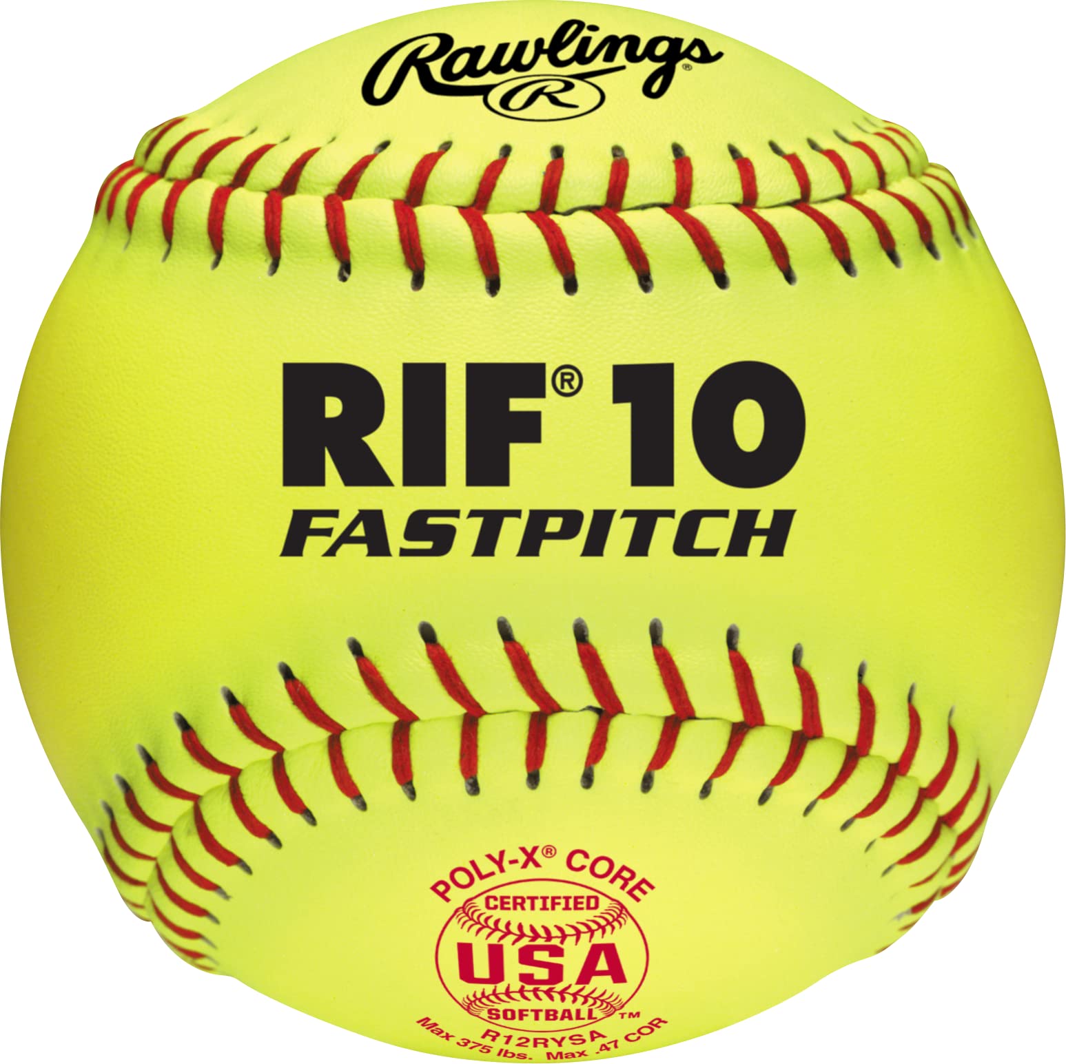 Rawlings | Official RIF 10 Fastpitch Softball | 12" ASA | R12RYSA | 12 Count