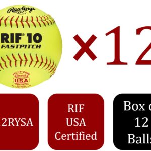 Rawlings | Official RIF 10 Fastpitch Softball | 12" ASA | R12RYSA | 12 Count