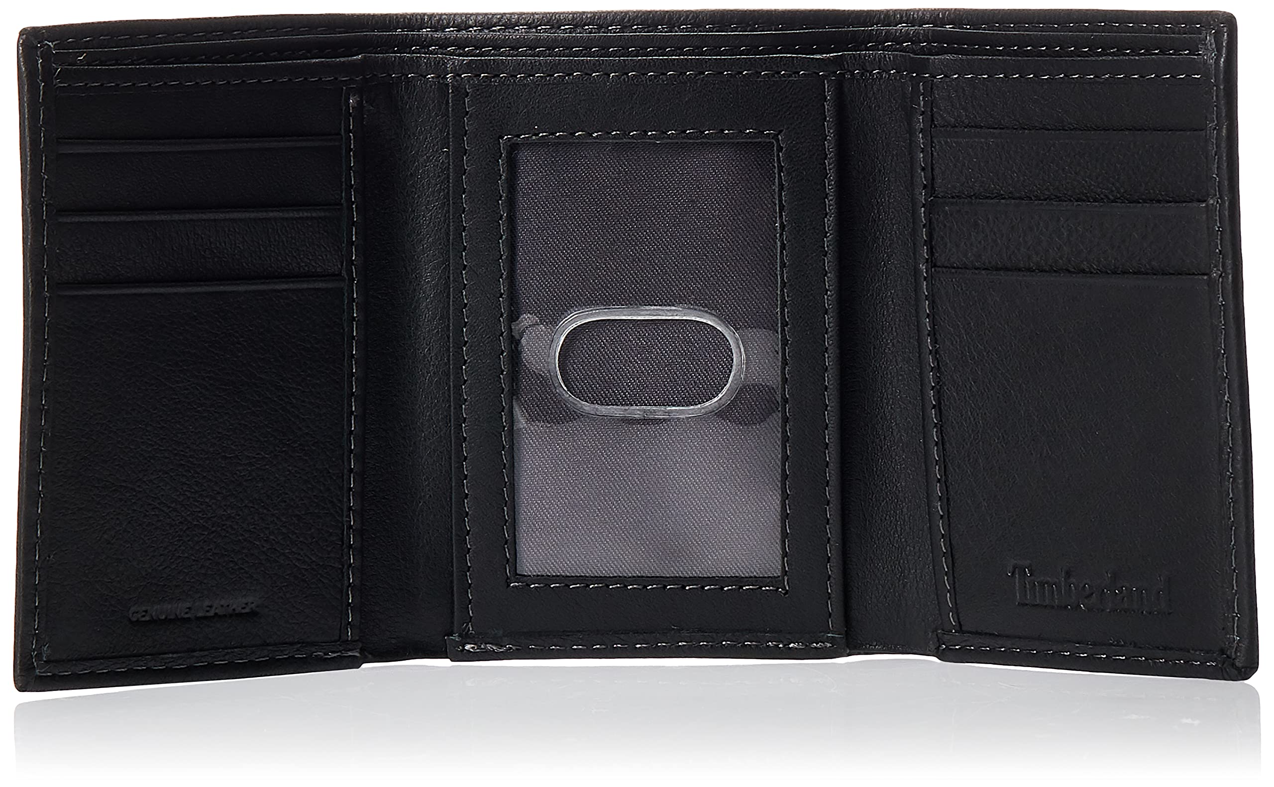 Timberland mens Exclusive Blix Fine Leather Trifold Wallet, Black, One Size US