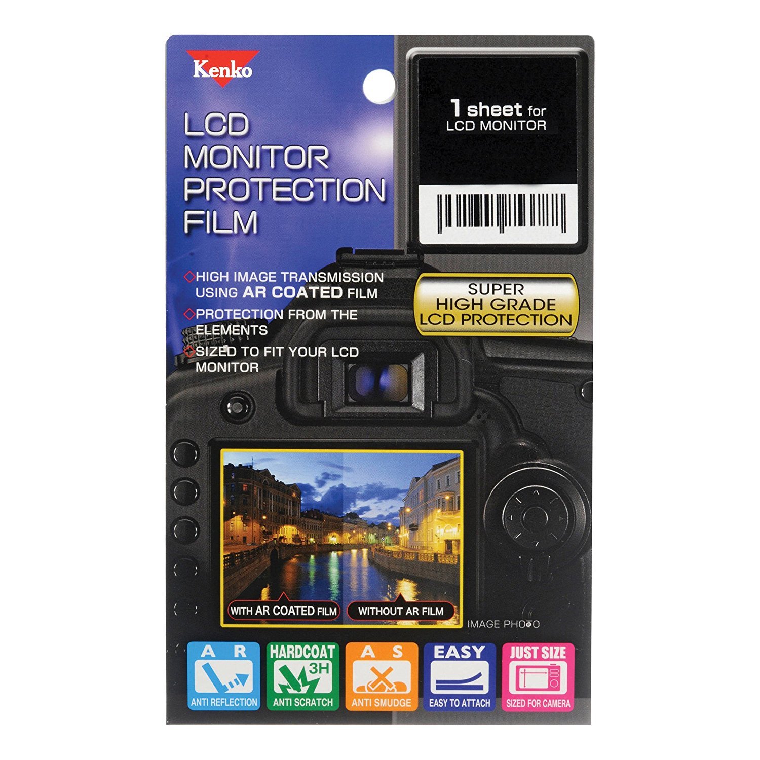 Kenko LCD Screen Protector for Canon EOS 80D/70D - Clear - LCD-C-80D/70D