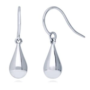 berricle sterling silver fashion fish hook dangle drop earrings for women, rhodium plated