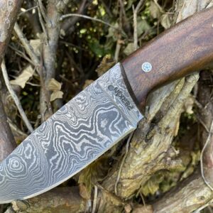 Perkin Knives Custom Handmade Damascus Steel Knife Hunting Knife - Bushcraft Knife