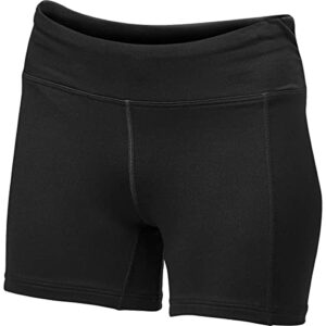 tyr women's standard kalani short for swimming, yoga, fitness, and workout, black, large