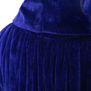 OurLore Unisex Full Length Hooded Robe Cloak Long Velvet Cape Cosplay Costume 59 inch(Blue)