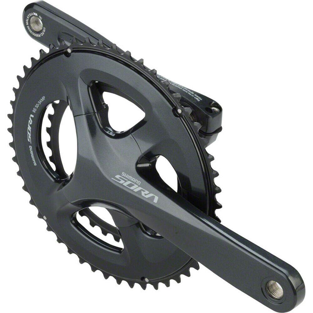 Shimano Sora FC-R3000 Crankset - 170mm, 9-Speed, 50/34t, 110 Asymmetric BCD, Hollowtech II Spindle Interface, Gray