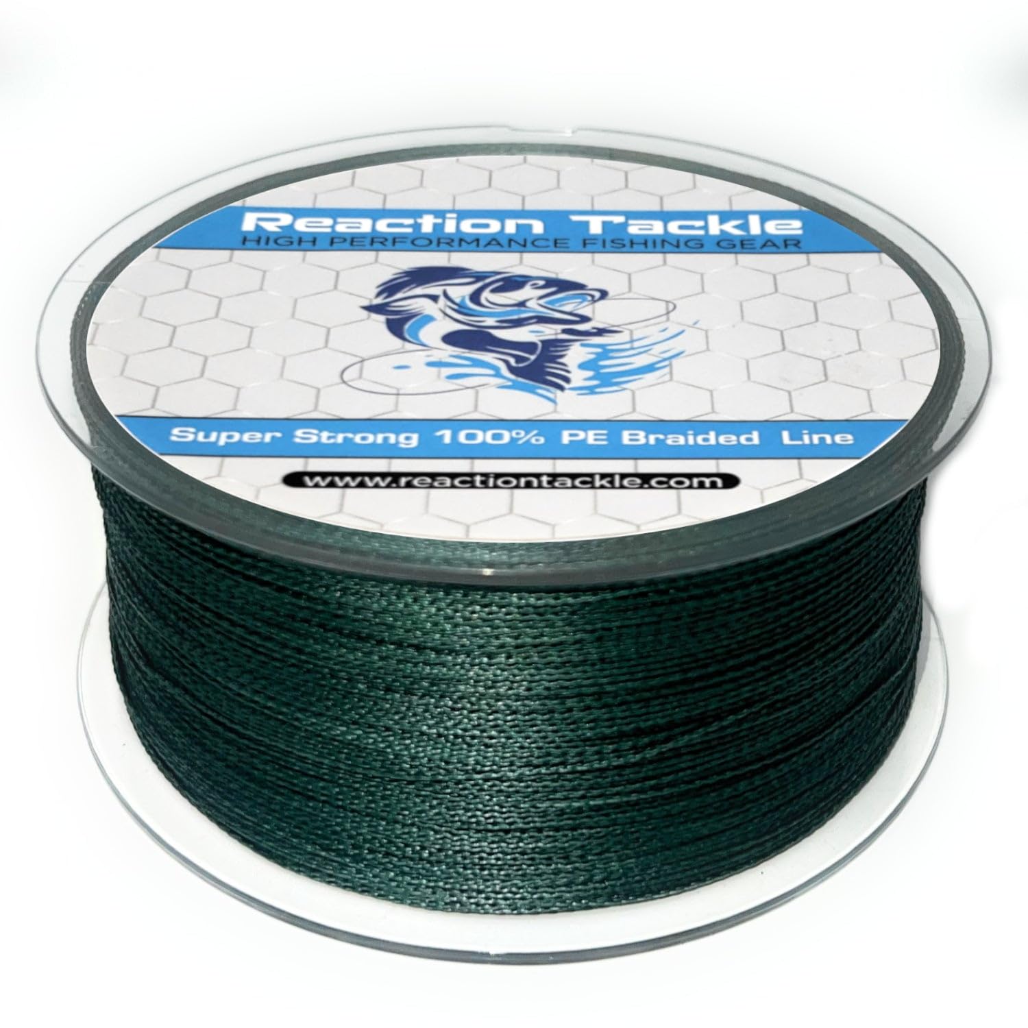 Reaction Tackle Braided Fishing Line Moss Green 30LB 1000yd