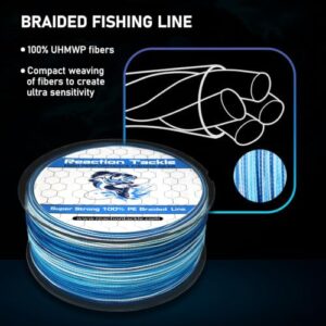 Reaction Tackle Braided Fishing Line Moss Green 30LB 1000yd