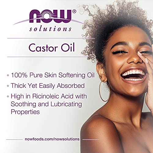 NOW Solutions, Castor Oil, 100% Pure Versatile Skin Care, Multi-Purpose Skin Softener, 4-Ounce