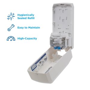 Pacific Blue Ultra Wall-Mounted Manual Dispenser for Foaming Hand Soap and Hand Sanitizer by GP PRO (Georgia-Pacific) White 53058 11.5" W x 5.6" D by 4.4" H