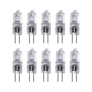 vstar 10 watt t3 g4 base 12 volt 2500 hours light bulb 10w 12v 2900k landscape,10 pack