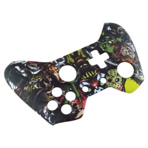 eXtremeRate Scare Party Soft Touch Faceplate Front Housing Shell Upper Case Top Cover Replacement Parts Mod Kits for Standard Xbox One Controller with and without 3.5 mm jack