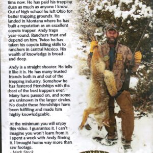 DakotaLine DVD-Andy Weiser- Western Coyote Trapping with Andy Weiser