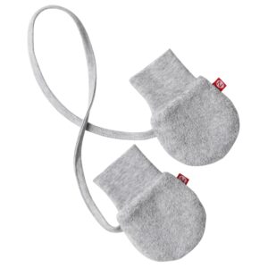 zutano fleece mittens for babies, infants, and newborns, thumbless outdoor winter baby gloves, heather gray