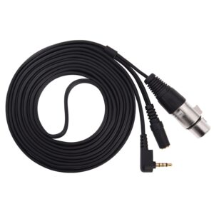 lyxpro xlr female to trrs 10 feet connects professional xlr microphones to ios, iphone, ipad, and ipod includes onput for headphones - long