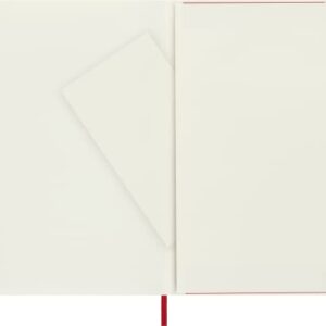 Moleskine Classic Notebook, Soft Cover, Large (5" x 8.25") Plain/Blank, Scarlet Red, 192 Pages