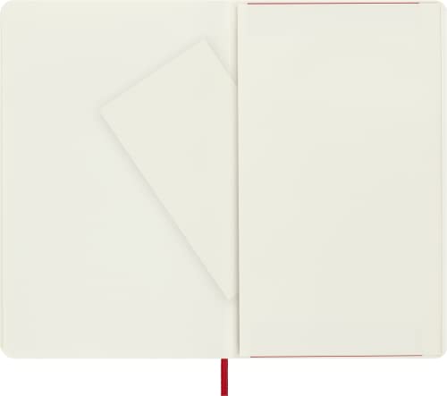 Moleskine Classic Notebook, Soft Cover, Large (5" x 8.25") Plain/Blank, Scarlet Red, 192 Pages