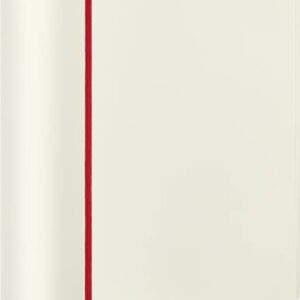 Moleskine Classic Notebook, Soft Cover, Large (5" x 8.25") Plain/Blank, Scarlet Red, 192 Pages