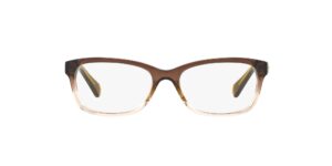 coach hc6089 prescription eyewear frames, transparent olive gradient/demo lens, 51 mm