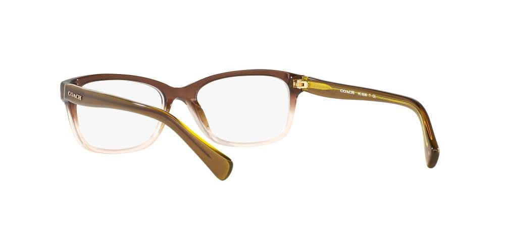 Coach HC6089 Prescription Eyewear Frames, Transparent Olive Gradient/Demo Lens, 51 mm