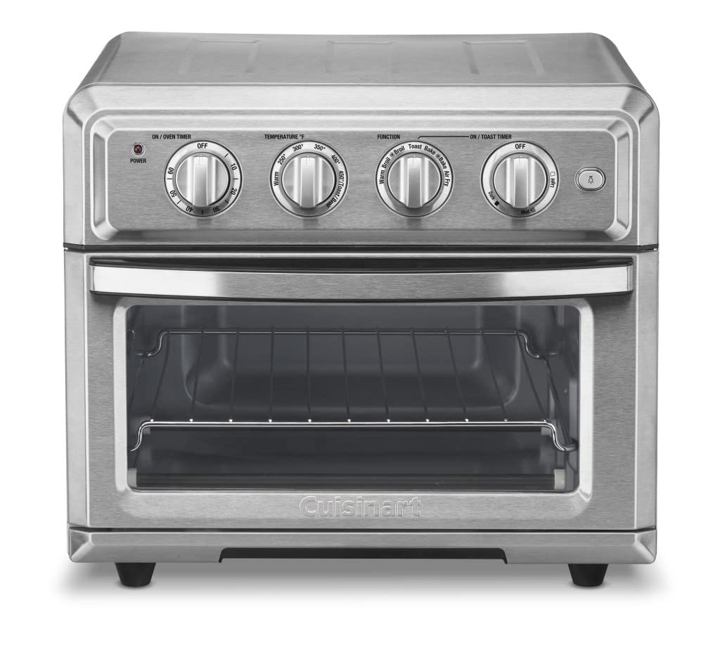 Air Fryer + Convection Toaster Oven by Cuisinart, 7-1 Oven with Bake, Grill, Broil & Warm Options, Stainless Steel, TOA-60