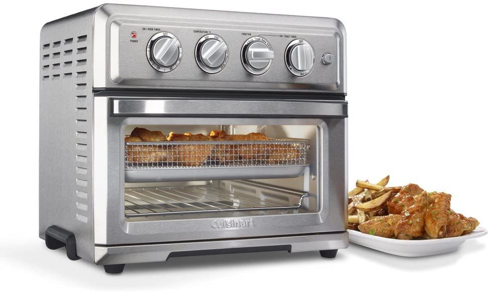 Air Fryer + Convection Toaster Oven by Cuisinart, 7-1 Oven with Bake, Grill, Broil & Warm Options, Stainless Steel, TOA-60