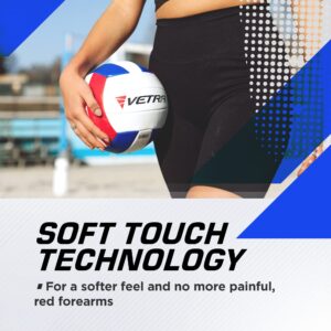 VETRA Premium Soft Touch Volleyball-Official Size 5 for Indoor/Outdoor/Gym/Beach Games - Durable Stitching, PVC Cover & Soft Grip Technology-Ideal for Adults, Girls, Beginners and Gifts