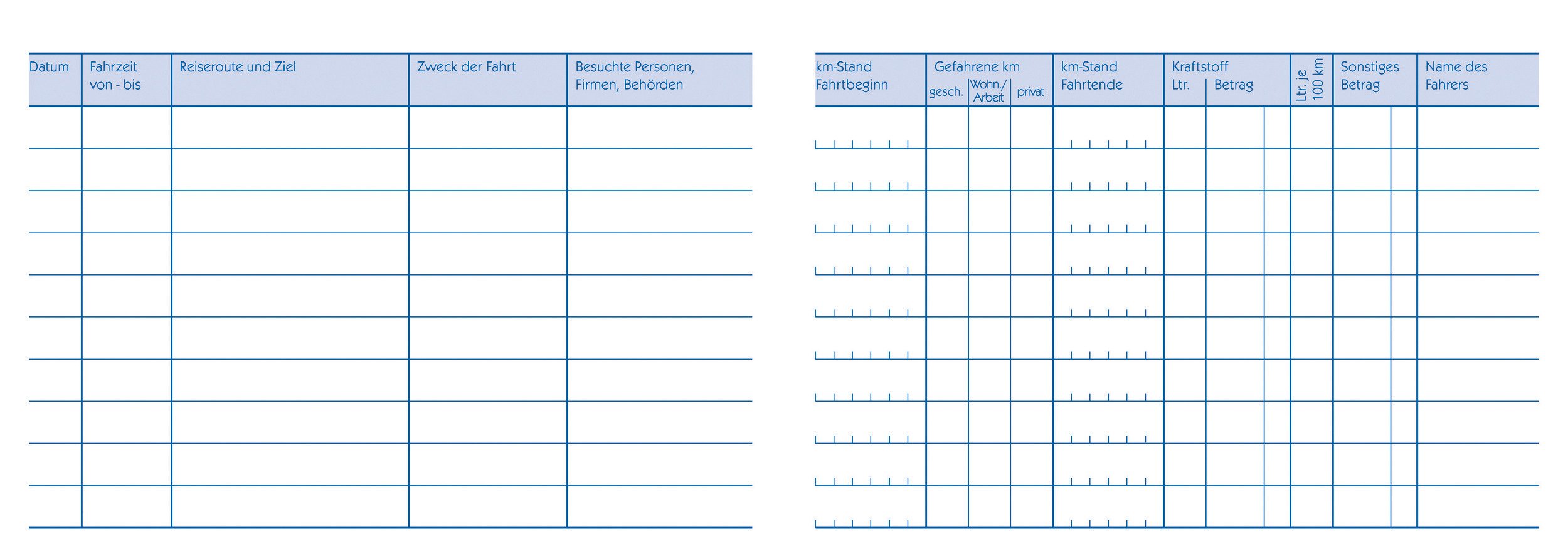 Avery Zweckform 222 Car Ride Book (A6 Landscape Format 40 Sheets – White 2 Items