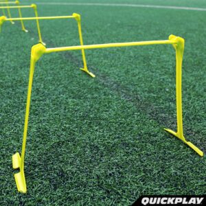 QUICKPLAY PRO Adjustable Height: 6", 9" + 12" The Original All-in-One Speed Hurdles (Set of 6) Speed Training Hurdles, Agility Hurdles and Plyometric Hurdles Patented