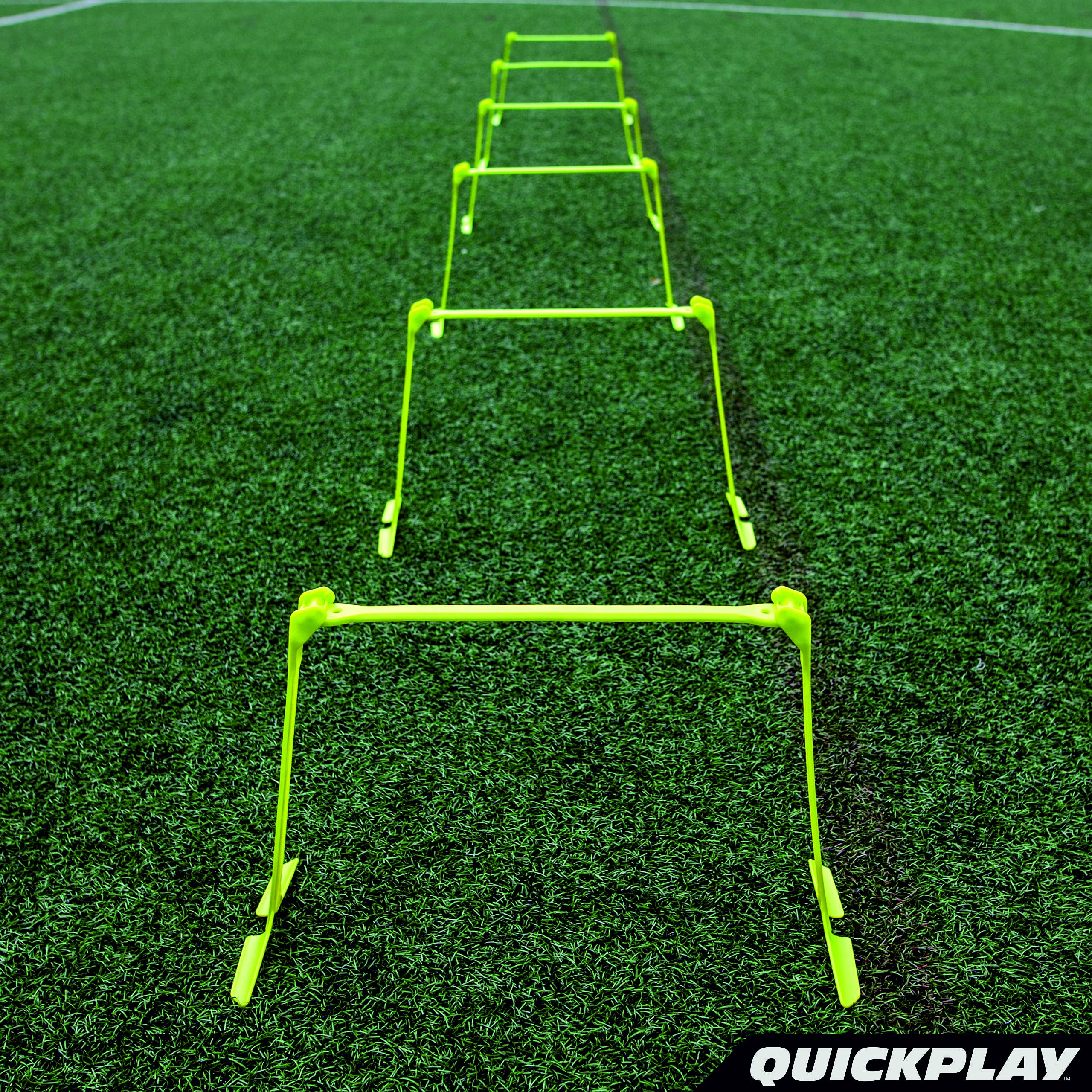 QUICKPLAY PRO Adjustable Height: 6", 9" + 12" The Original All-in-One Speed Hurdles (Set of 6) Speed Training Hurdles, Agility Hurdles and Plyometric Hurdles Patented