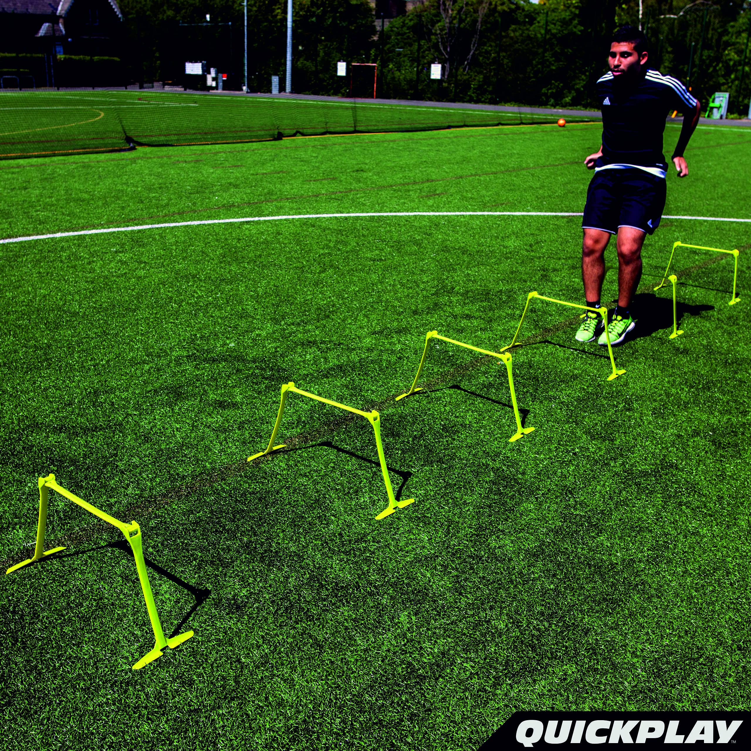 QUICKPLAY PRO Adjustable Height: 6", 9" + 12" The Original All-in-One Speed Hurdles (Set of 6) Speed Training Hurdles, Agility Hurdles and Plyometric Hurdles Patented