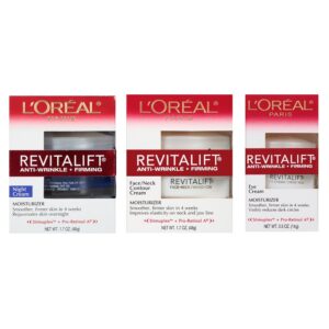 l'oreal paris revitalift base day, base night, and eye regimen