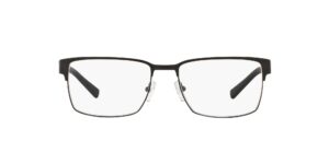 a|x armani exchange men's ax1019 square prescription eyeglass frames, matte black/demo lens, 54 mm