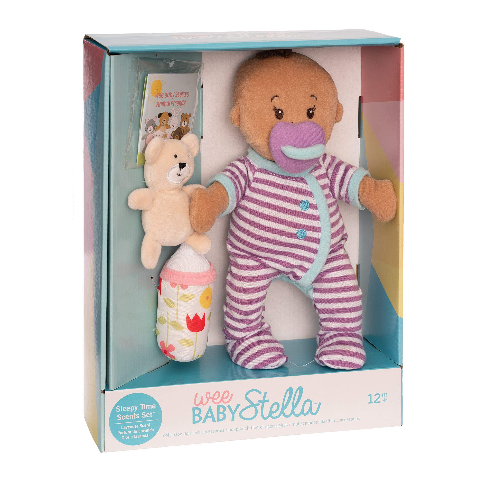 Manhattan Toy Wee Baby Stella Beige Sleepy Times Scent 12" Soft Baby Doll Set