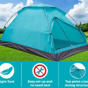 Alvantor Camping Tents Outdoor Travelite Backpacking Light-Weight Family Dome Tent 2 Person 2 Season Hiking Fishing Instant Portable Shelter Gift Easy Set-Up 86"*59"*46"