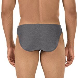 Speedo Men's Swimsuit Brief Powerflex Eco Solar, Heather Grey, 38