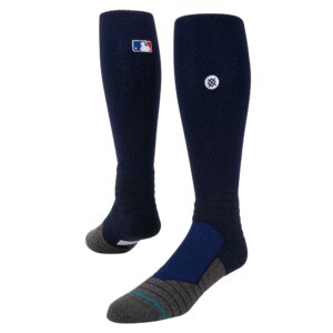 stance men's diamond pro otc mlb on field calf sock, navy - large