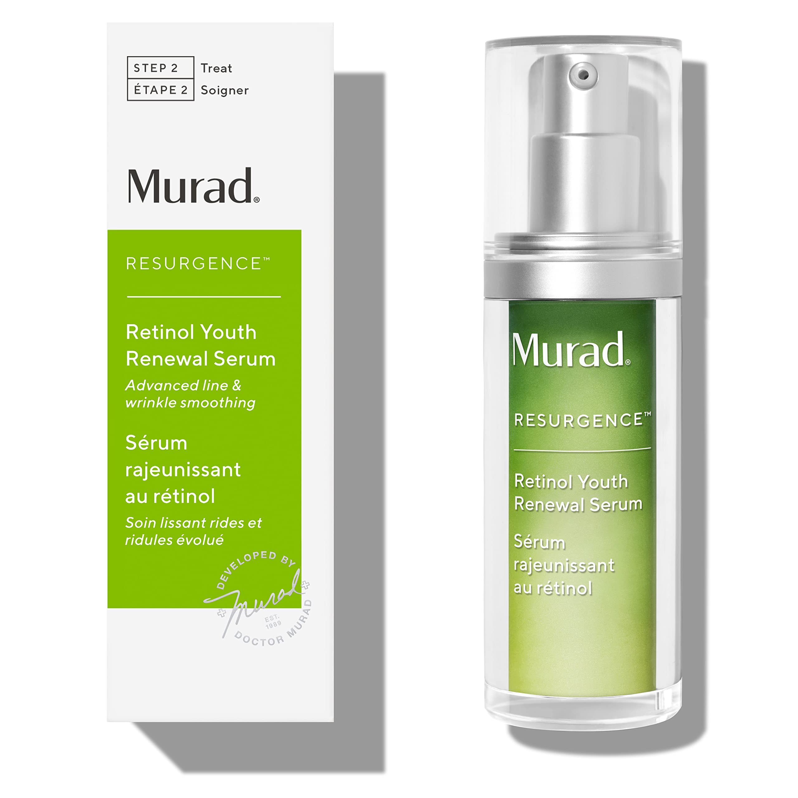 Murad Retinol Youth Renewal Serum - Rapid-Action Retinol Treatment for Face and Neck - Visibly Reduces Lines and Wrinkles, Firms and Smooths Skin, Nightly Use Formula - 1.0 Fl Oz