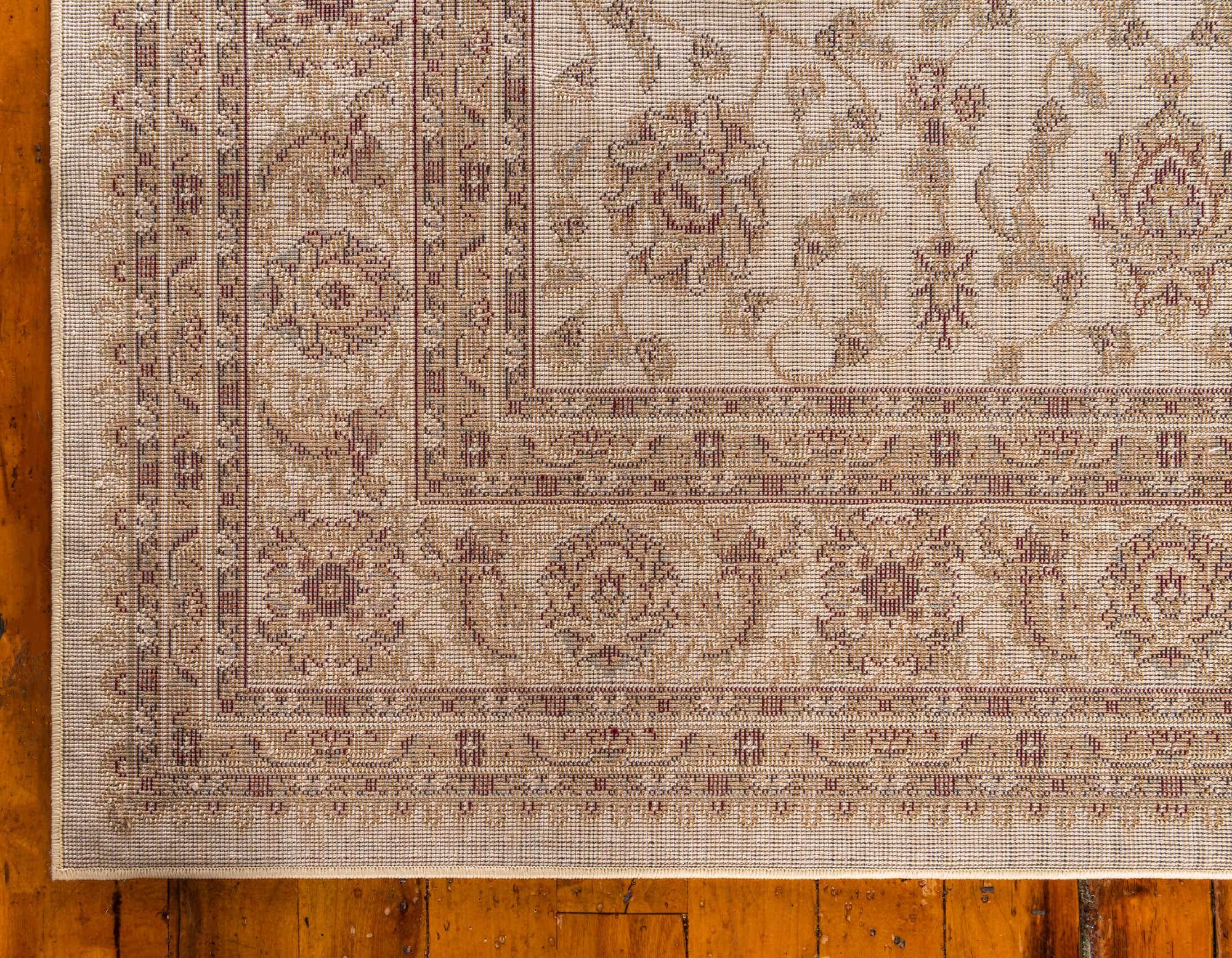 Unique Loom Voyage Collection Traditional Oriental Classic Intricate Design Area Rug (8' 0 x 11' 4 Rectangular, Ivory/Gold)