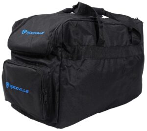 rockville rlb30 bag for 4 slim par chauvet/adj lights+controller+accessories,black