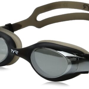 TYR Vesi Mirrored Googles, Silver/Black, One Size