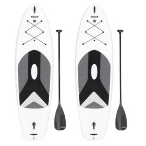 lifetime 90749 horizon 100 hardshell stand-up paddleboard, paddle included, white granite, 2 pack