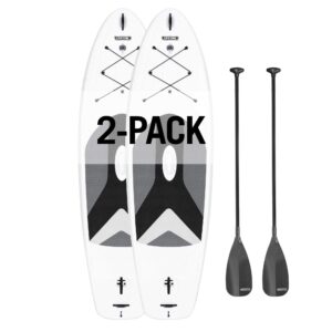 Lifetime 90749 Horizon 100 Hardshell Stand-Up Paddleboard, Paddle Included, White Granite, 2 Pack